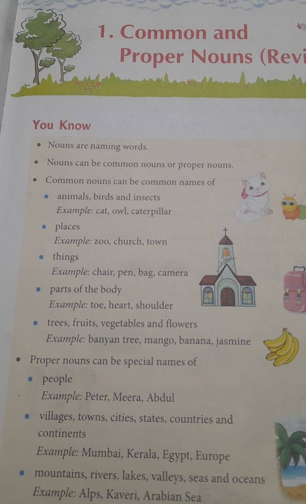 1. Common and Proper Nouns (Revi You Know - Nouns are naming words. - Nou..