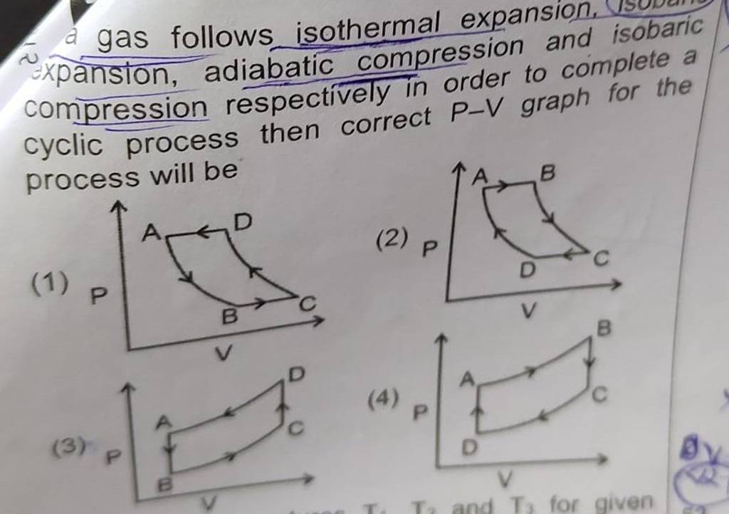 gas follows isothermal expansion. compression respectic compression and i..