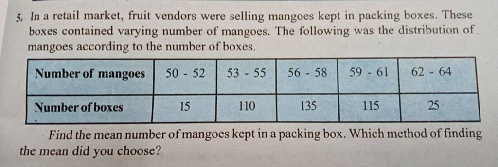 5. In a retail market, fruit vendors were selling mangoes kept in packing..
