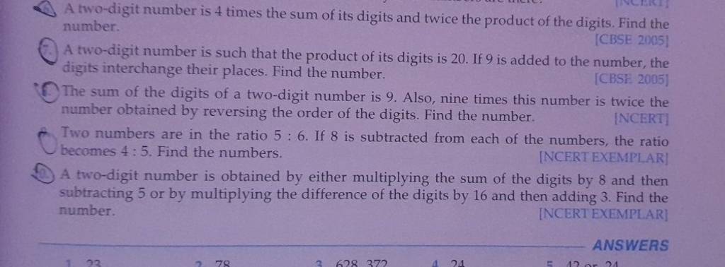 A Two Digit Number Is 4 Times The Sum Of Its Digits And Twice The Product