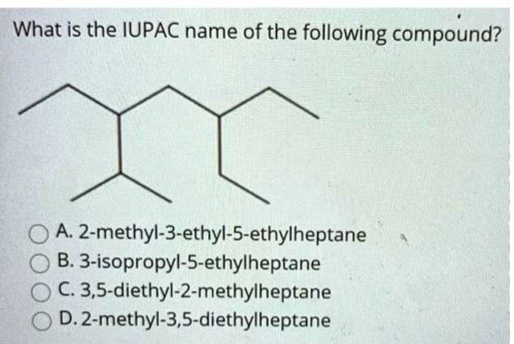 What is the IUPAC name of the following compound? | Filo