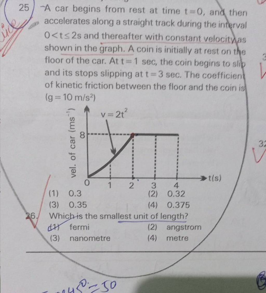 Whichis the smallest unit of length? | Filo