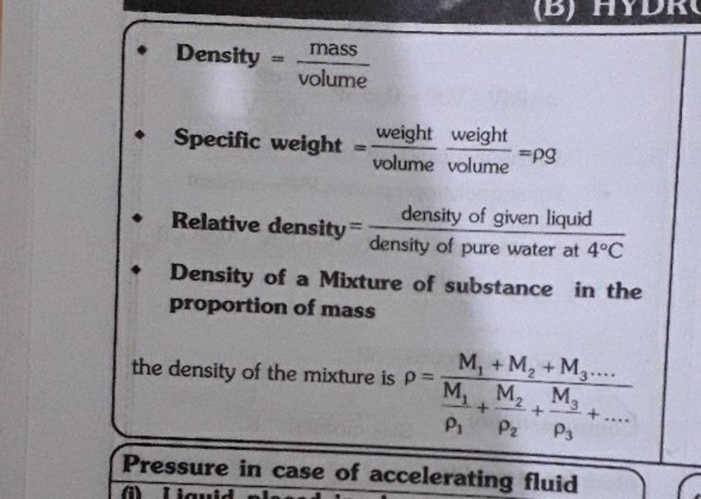 - Density = volume mass - Specific weight = volume weight volume w.. - Density = volume mass - Specific weight = volume weight volume w..