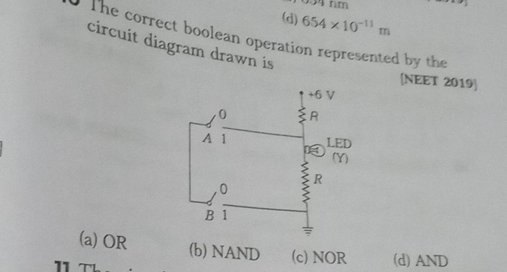 The Correct Boolean Circuit Diagram Drawn Is Represented By The [neet 201