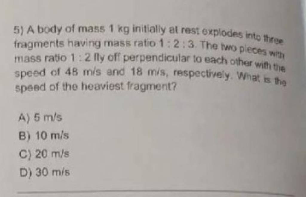 A body of mass 1 kg initially at rest explodes into three fragments havi.. A body of mass 1 kg initially at rest explodes into three fragments havi..