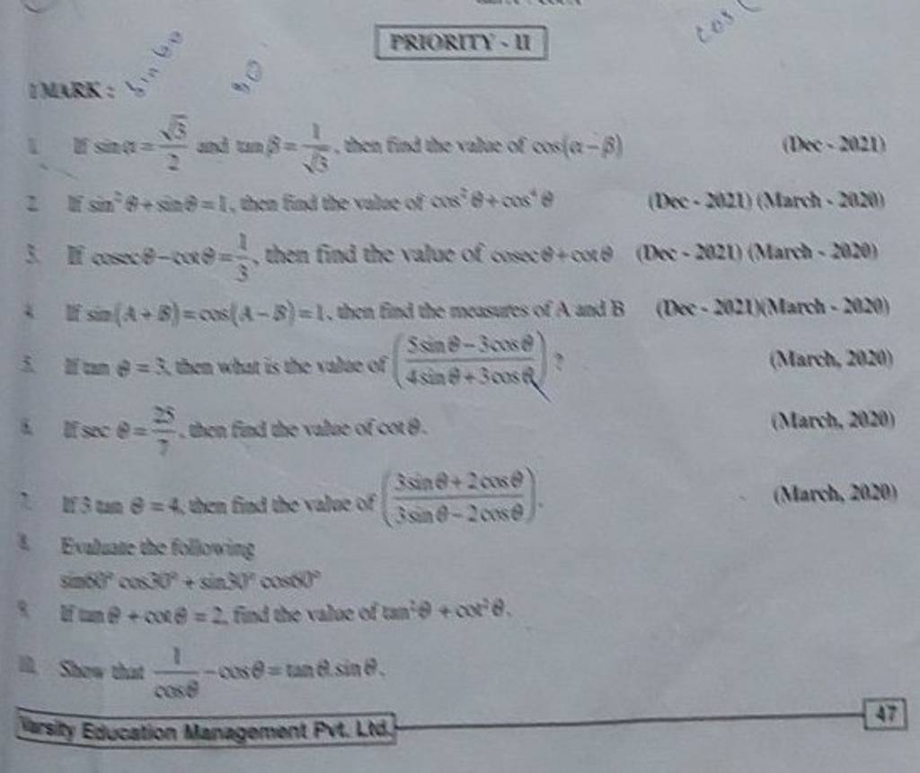 PRINM 11 Ar Sin9 23 And Tan 3 1 Then Find The Value Of Cos 1 prinm-11-ar-sin9-23-and-tan-3-1-then-find-the-value-of-cos-1