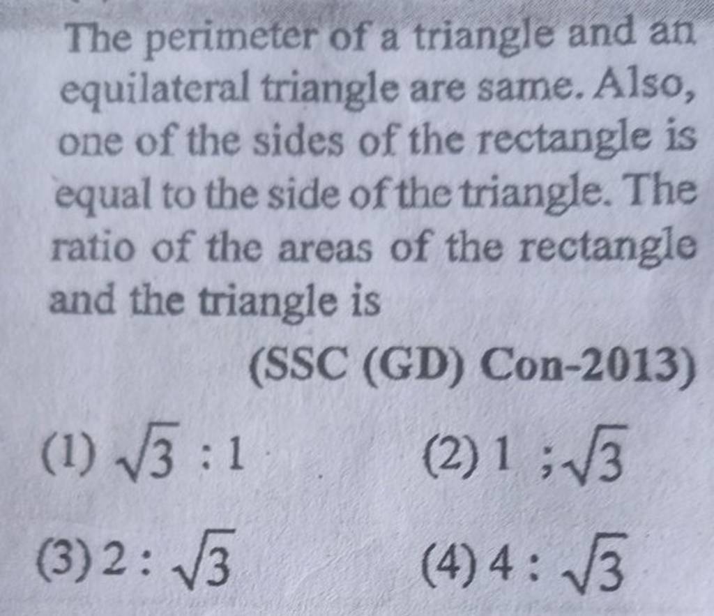 Perimeter Of Equilateral Triangle