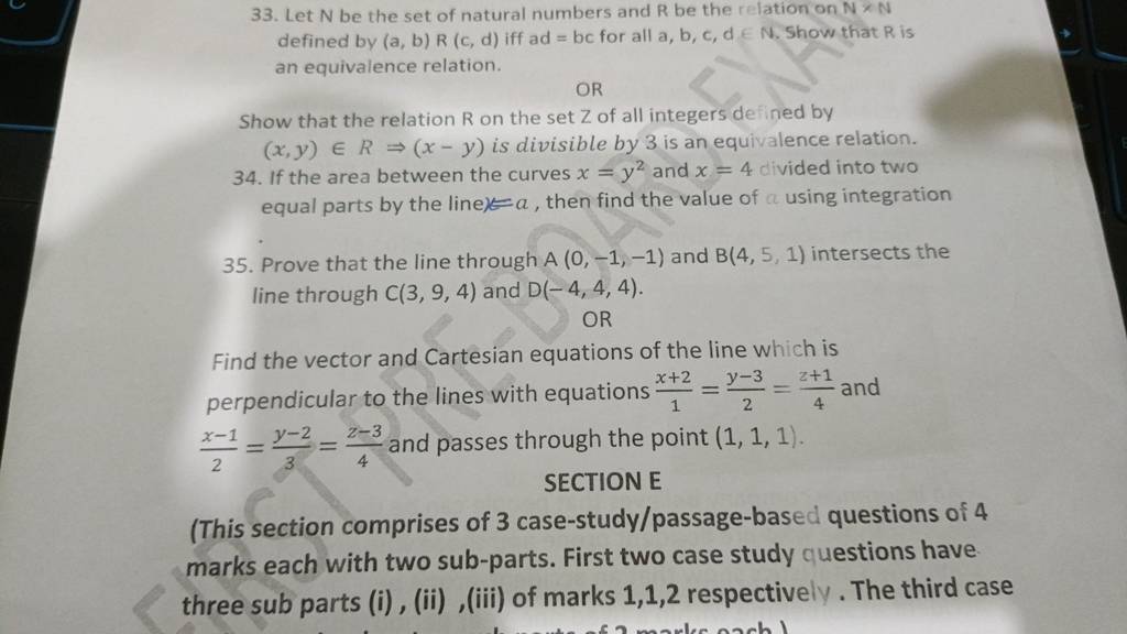 33 Let N Be The Set Of Natural Numbers And R Be The Relation On N×n Defi