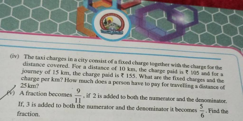 iv The Taxi Charges In A City Consist Of A Fixed Charge Together With T iv The Taxi Charges In A City Consist Of A Fixed Charge Together With T