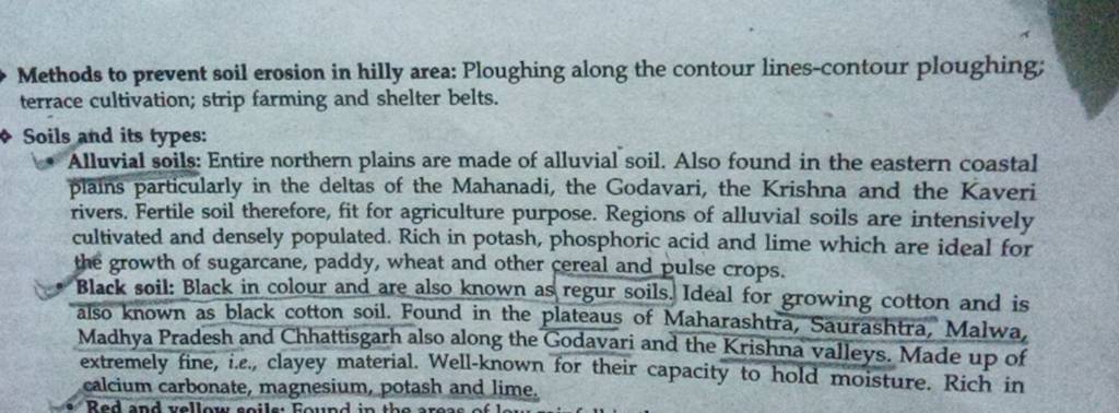 Methods to prevent soil erosion in hilly area: Ploughing along the contou..