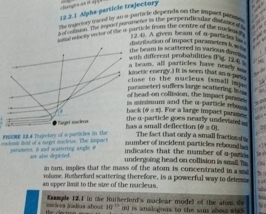 12 2 1 Alpha Particle Trajectory A Given Beam Of α Particles Has The Beam