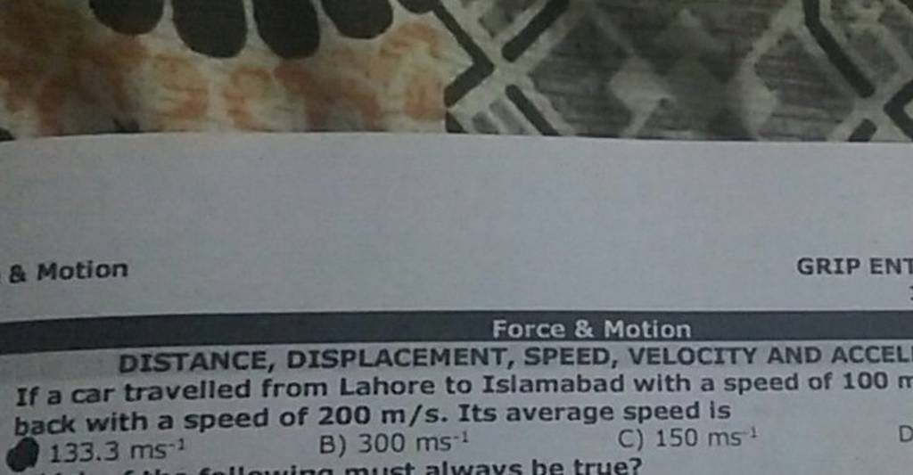 8. Motion Force 8 Motion DISTANCE, DISPLACEMENT, SPEED, VELOCITY AND ACCE..