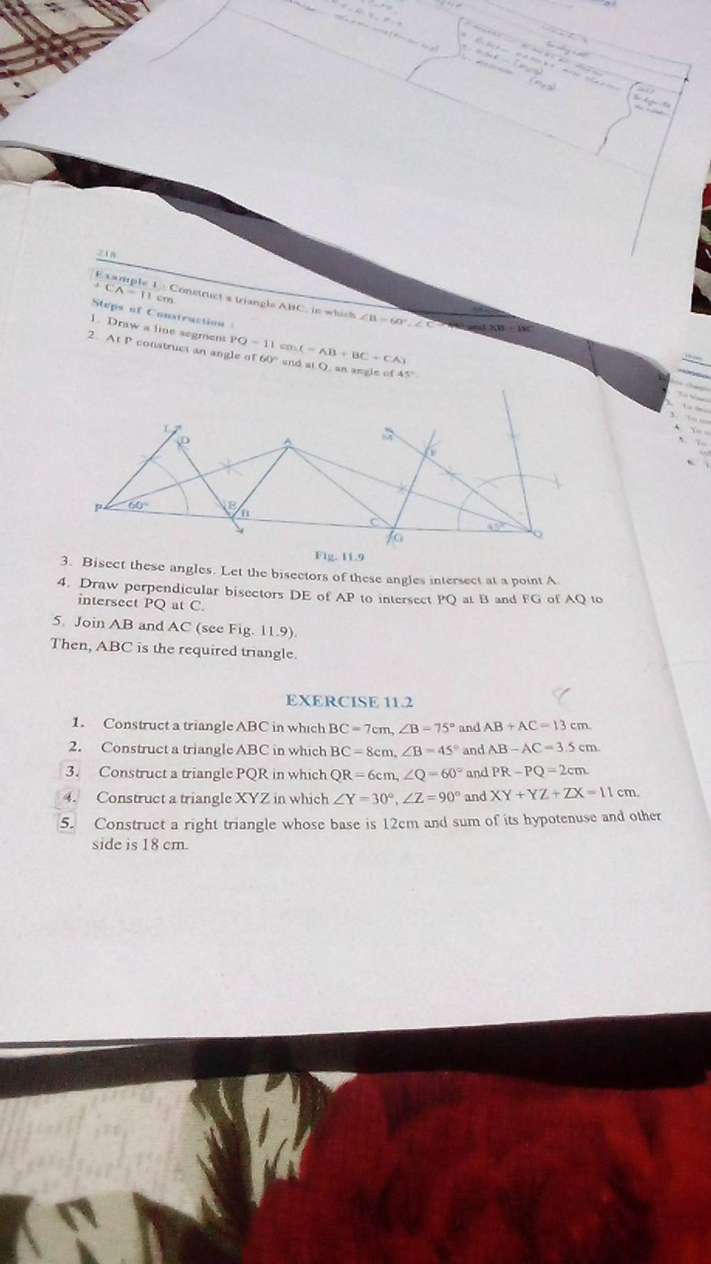 Sceps of conninuetios 3. Bisect these angles. Let the bisectors of these Sceps of conninuetios 3. Bisect these angles. Let the bisectors of these