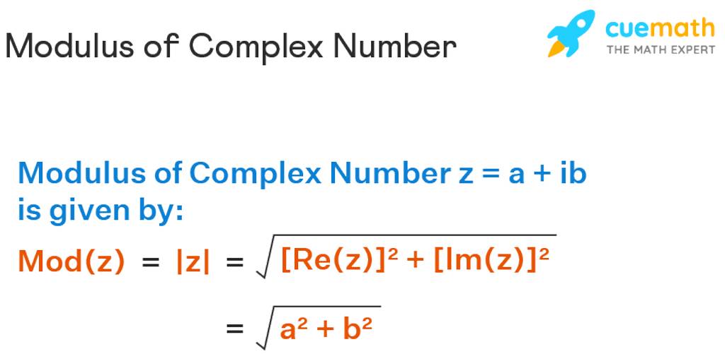Modulus Of Complex Number Cuemath Modulus Of Complex Number Z A Ib Is Giv