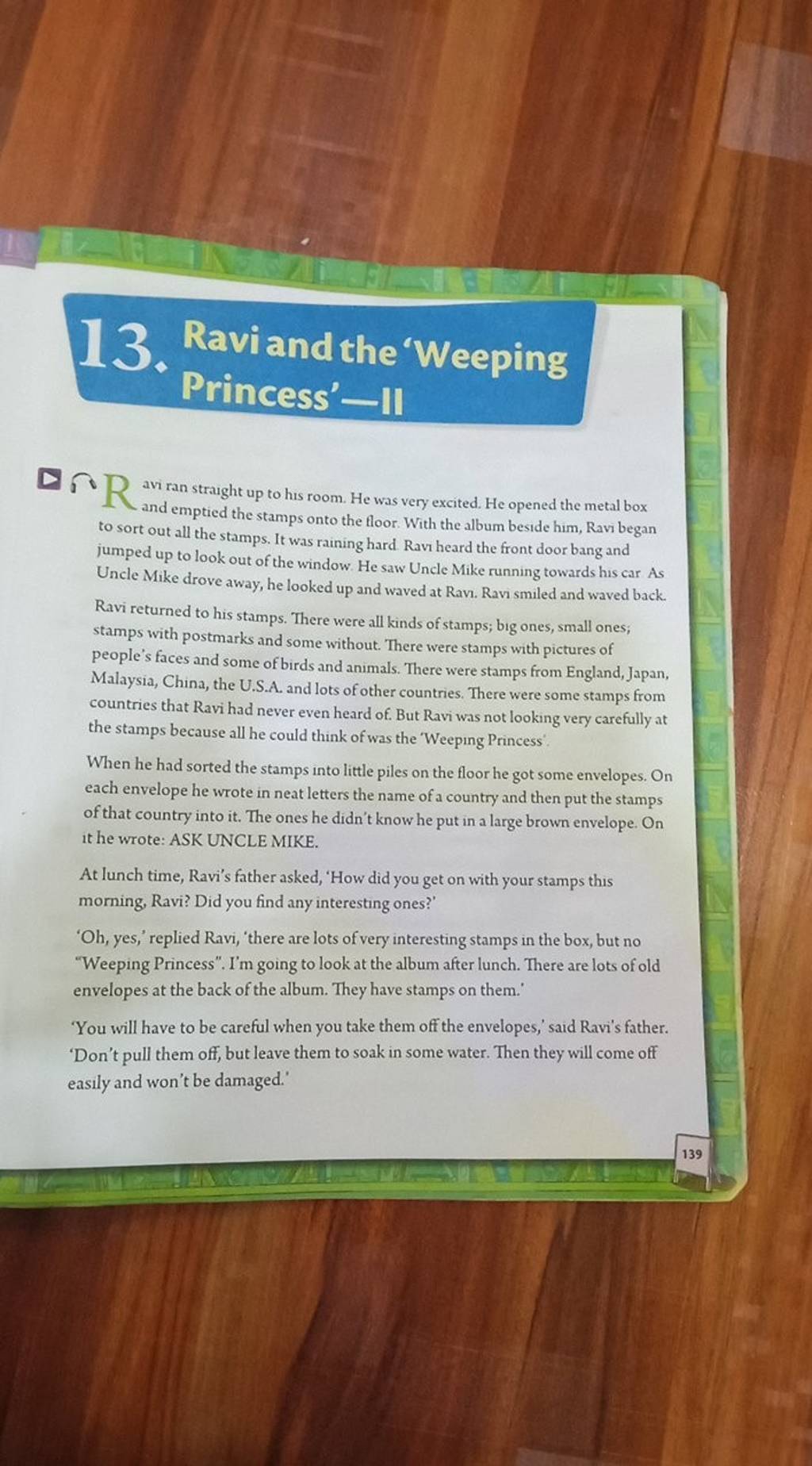 13. Raviand the Weeping Princess' -I D R avi ran straght up to his room.