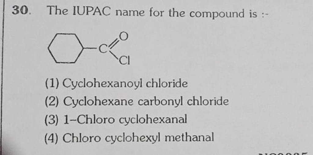 The IUPAC name for the compound is :- | Filo