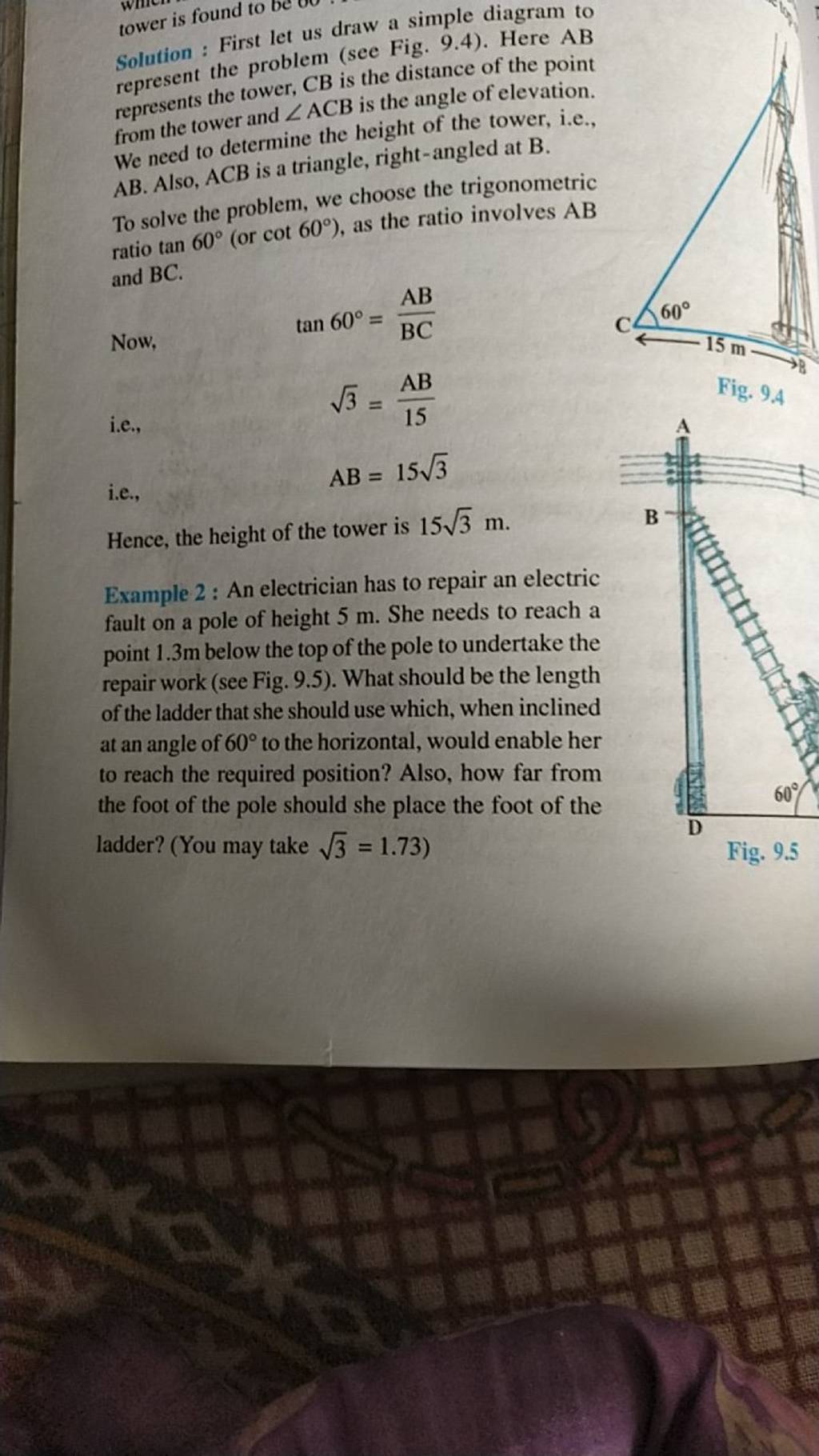 First let us draw a simple diagram to represent the problem (see Fig. 9.4..