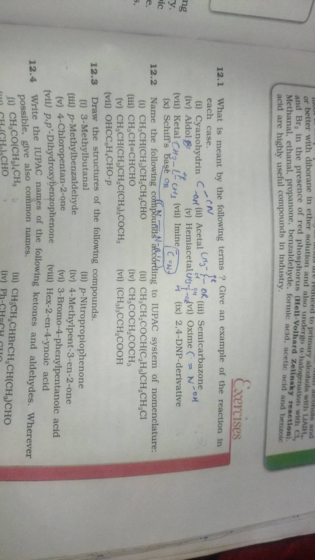 12.3 Draw the structures of the following compounds. | Filo