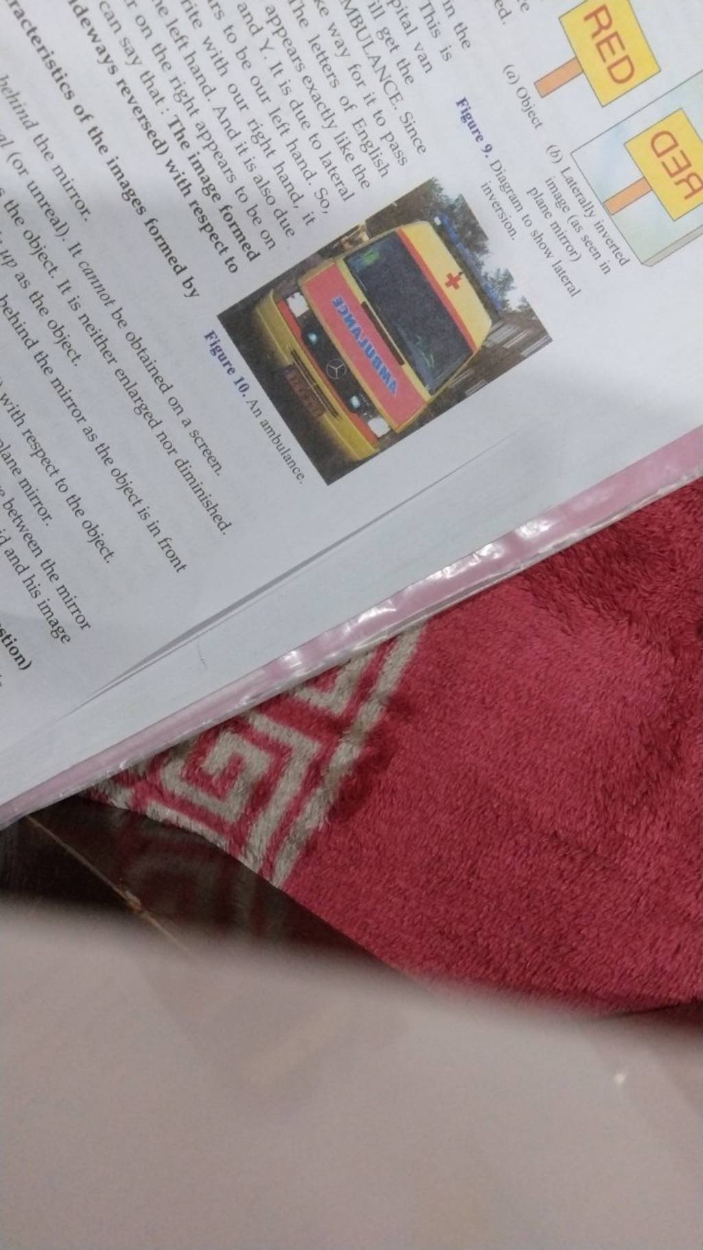 RED e ed. 038 (b) Laterally inverted image (as seen in plane mirror) Figu..