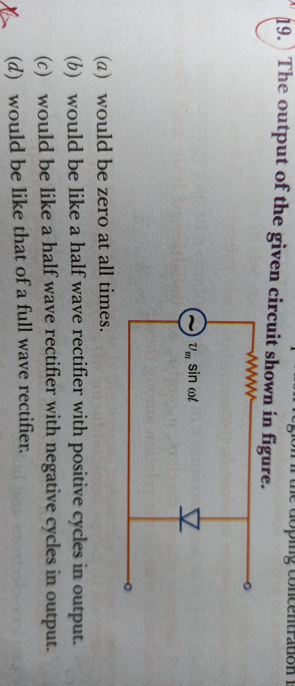 The Output Of The Given Circuit Shown In Figure Filo 
