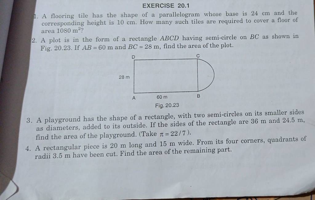 Exercise 20 1 1 A Flooring Tile Has The Shape Of A Parallelogram Whose B