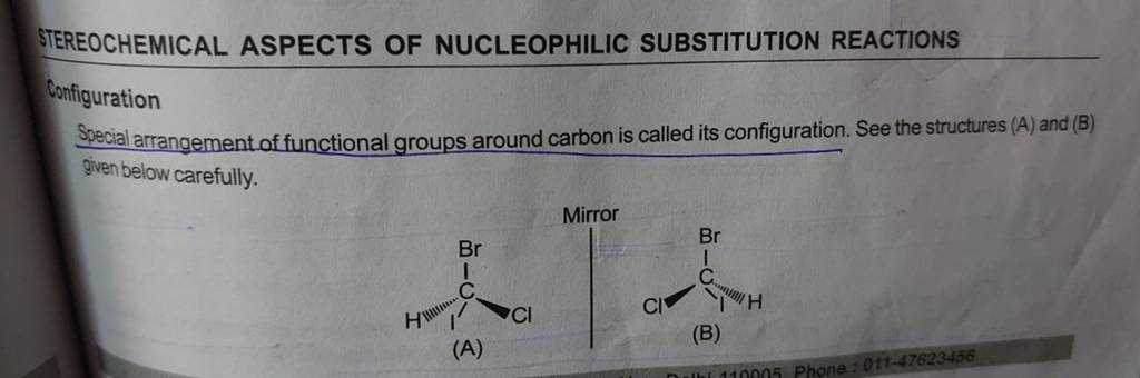 STEREOCHEMICAL ASPECTS OF NUCLEOPHILIC SUBSTITUTION REACTIONS | Filo