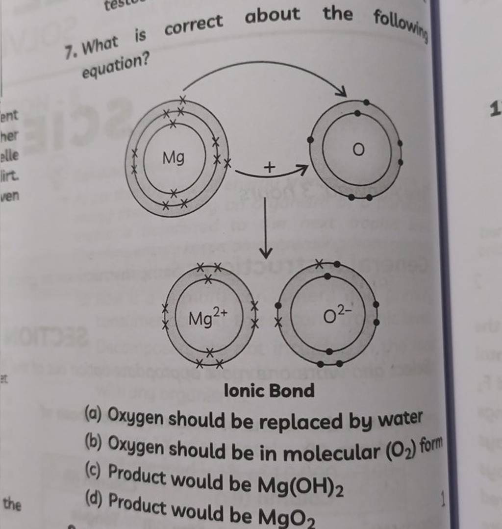 What is correct about the following equation? lonic Bond | Filo