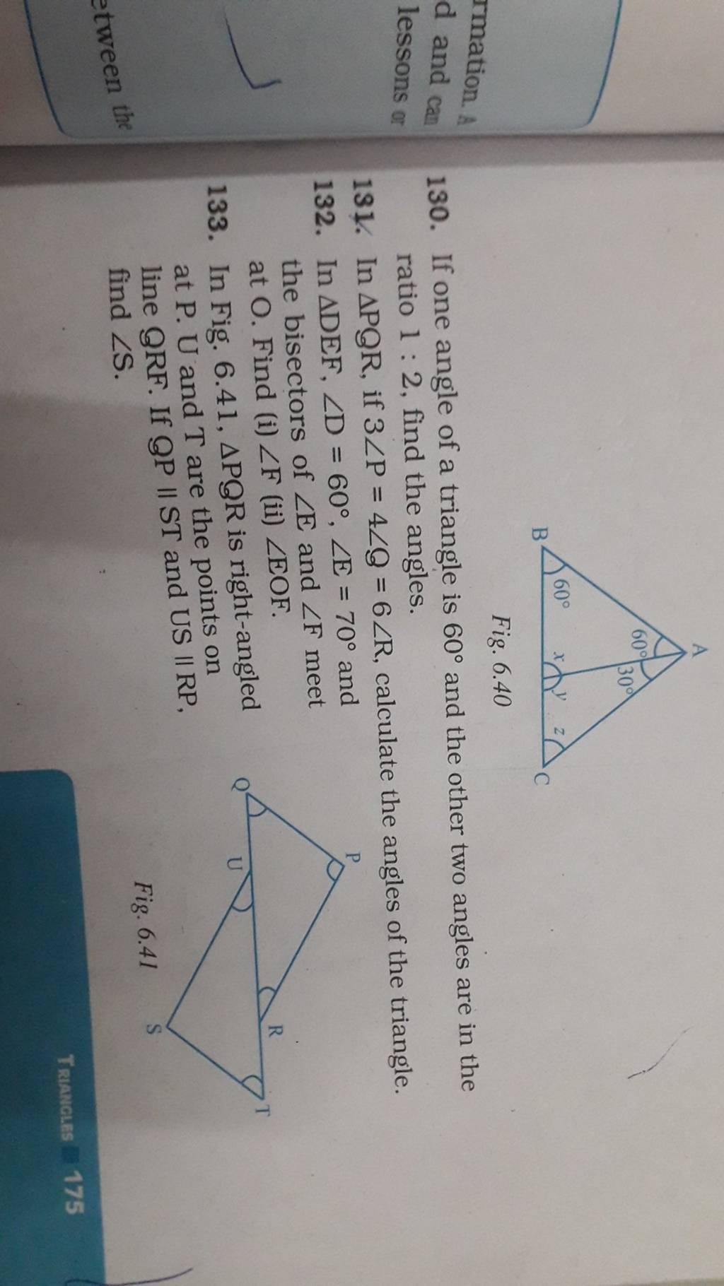 130. If one angle of a triangle is 60∘ and the other two angles are in th..