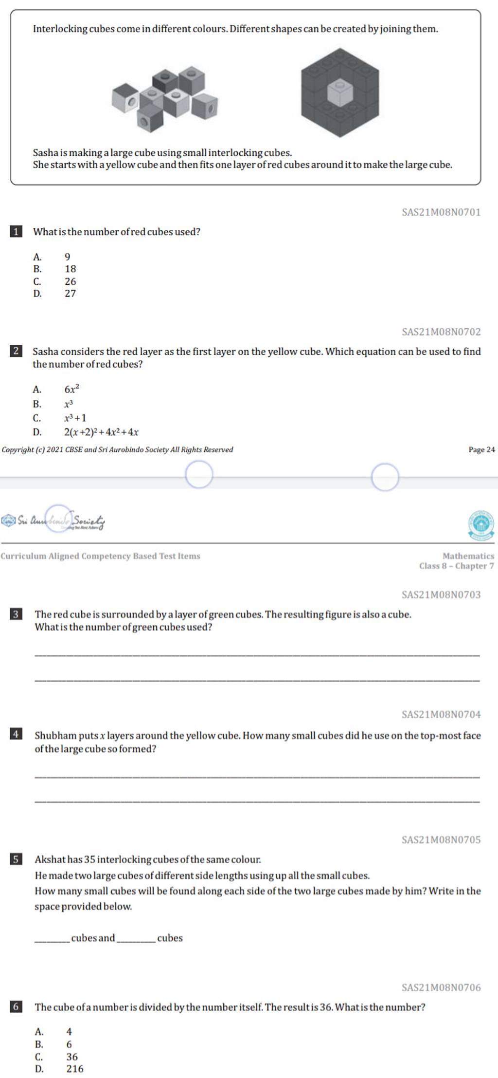 Interlocking cubes come in different colours. Different shapes can be cre..