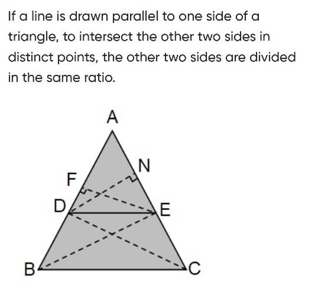 If a line is drawn parallel to one side of a triangle, to intersect the o..