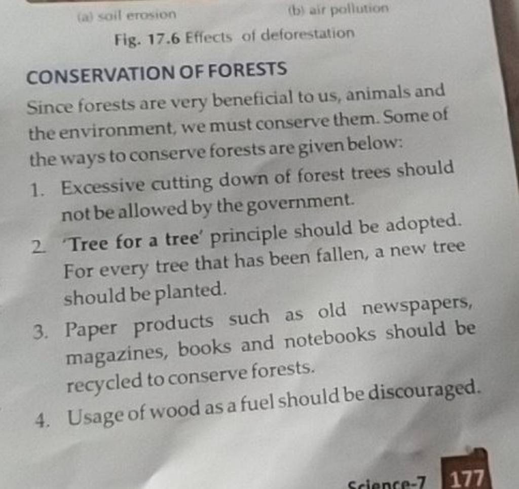 CONSERVATION OF FORESTS Since forests are very beneficial to us, animals