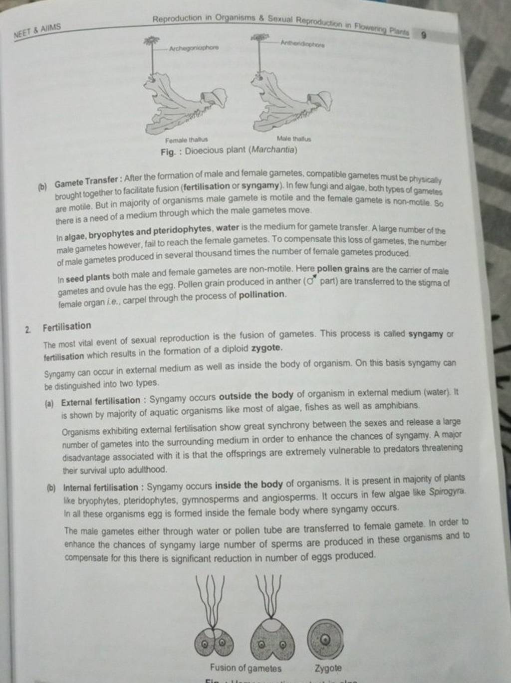 Reproduction In Organisms And Sexual Reproduction In Flowering Plarts 9 Fe