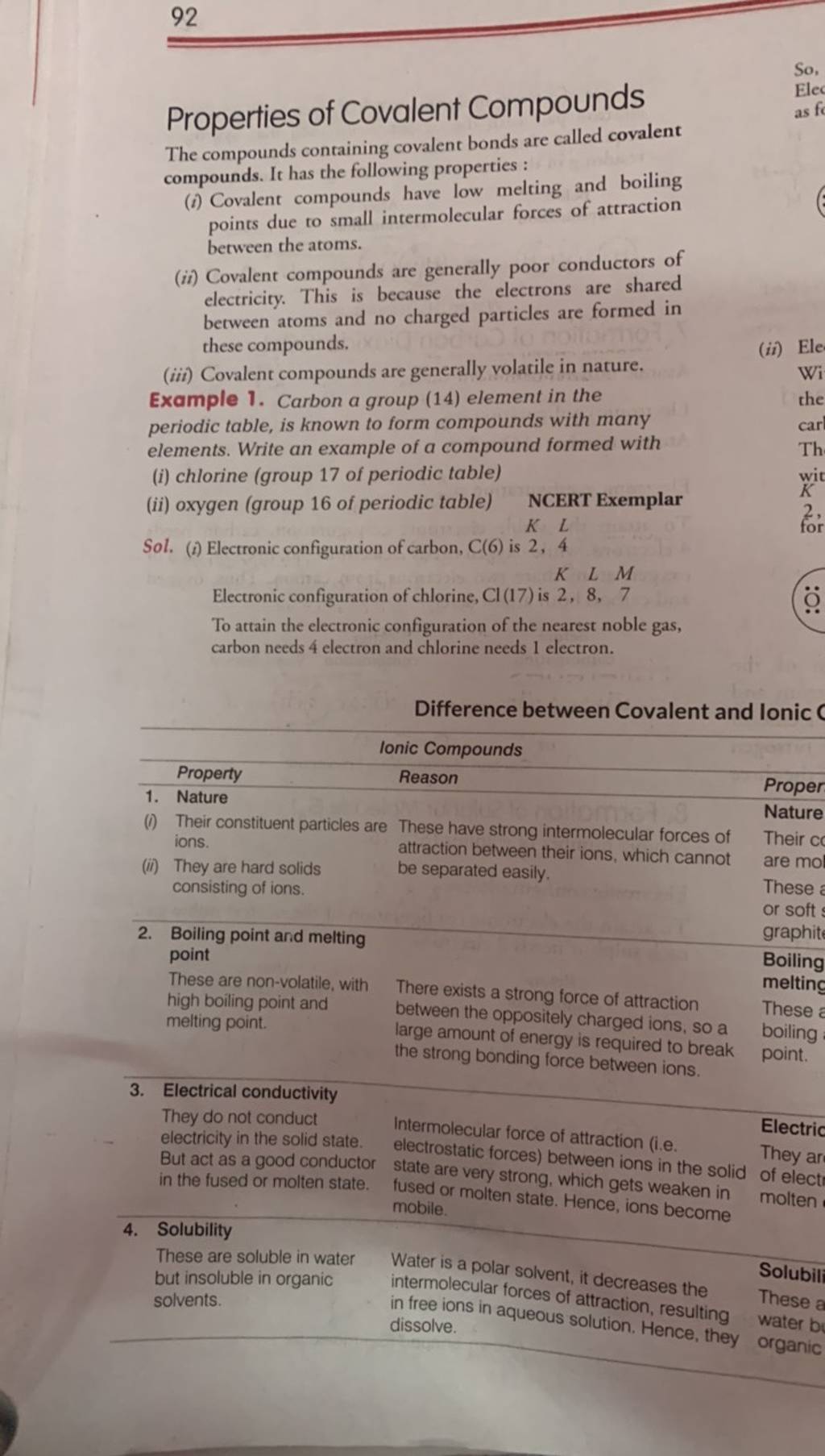 Properties of Covalent Compounds The compounds containing covalent bonds