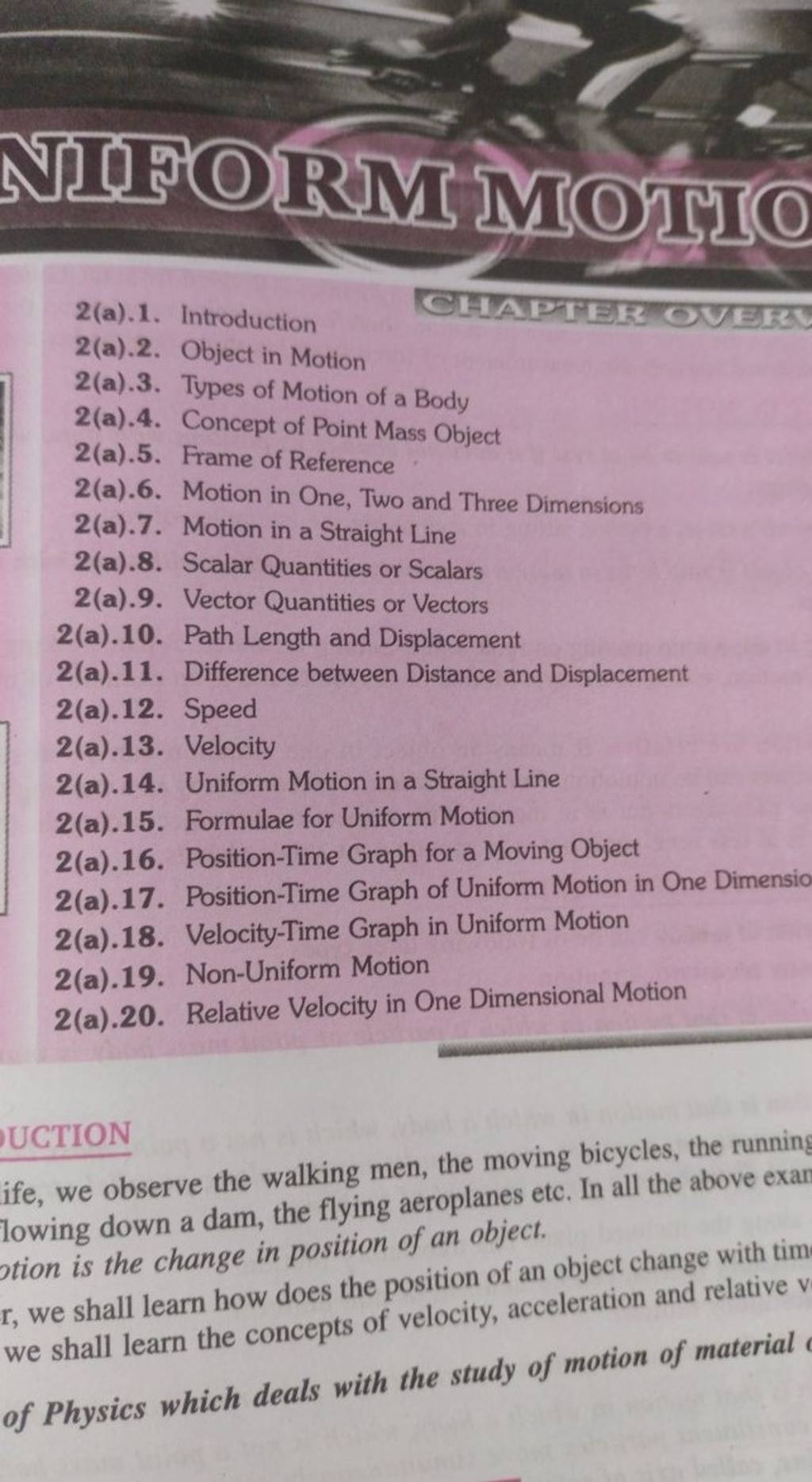 2 A 1 Introduction 2 A 2 Object In Motion 2 A 3 Types Of Motion Of