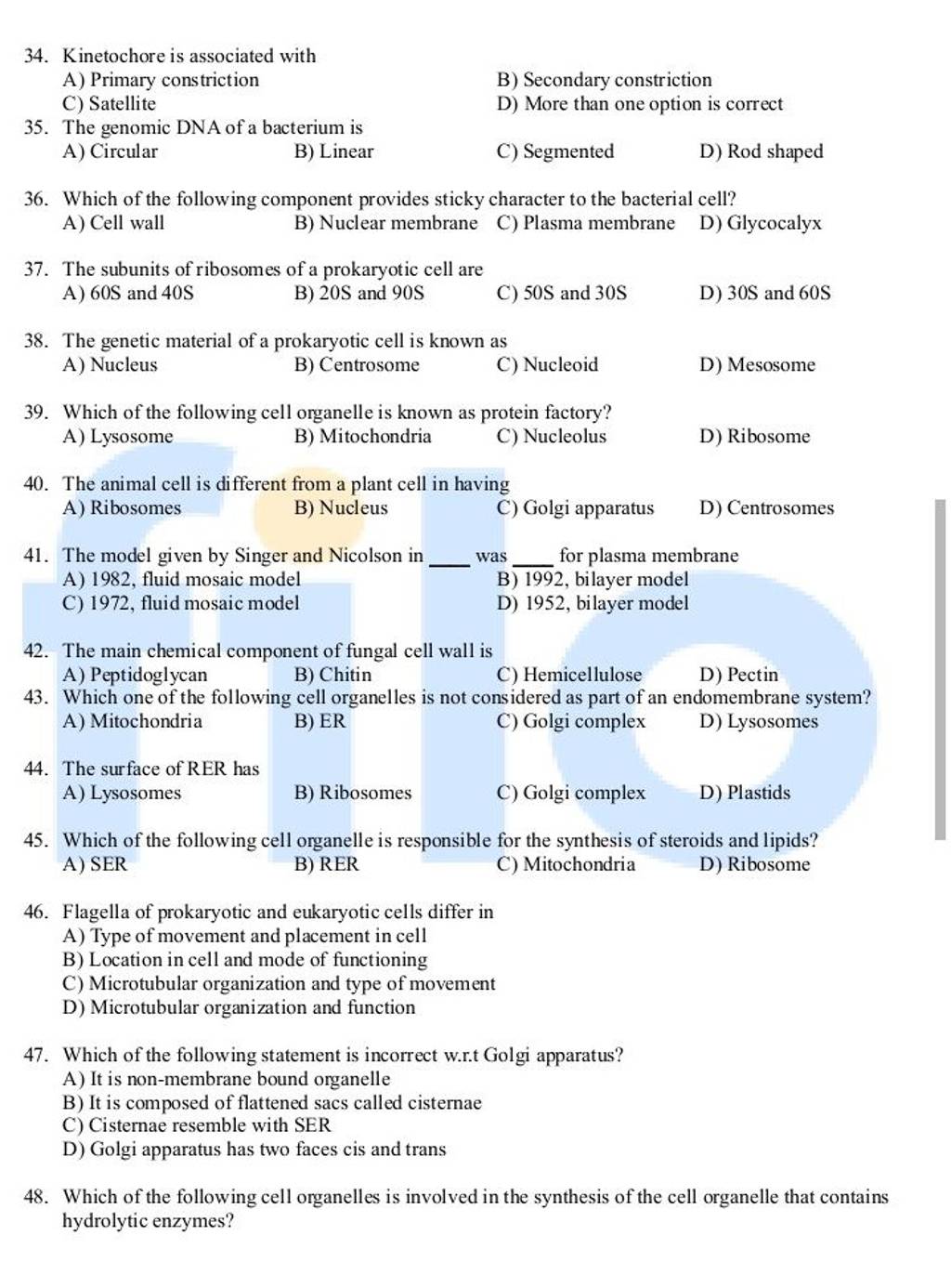 The model given by Singer and Nicolson in was | Filo