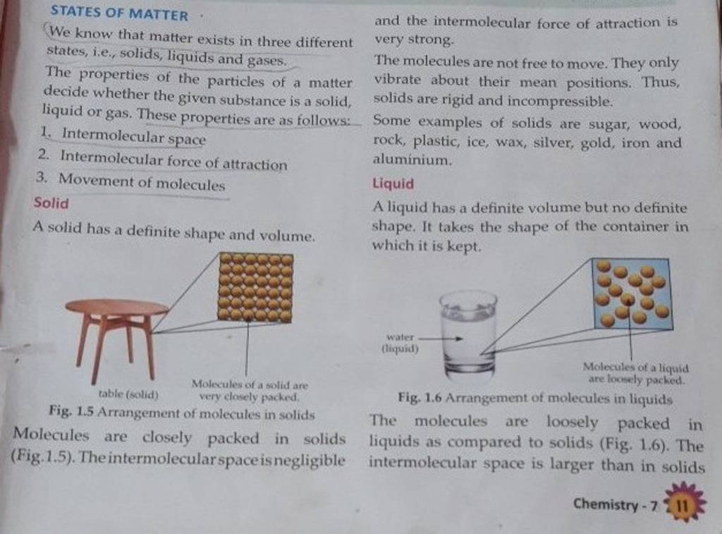 STATES OF MATTER and the intermolecular force of aftraction is We know th..