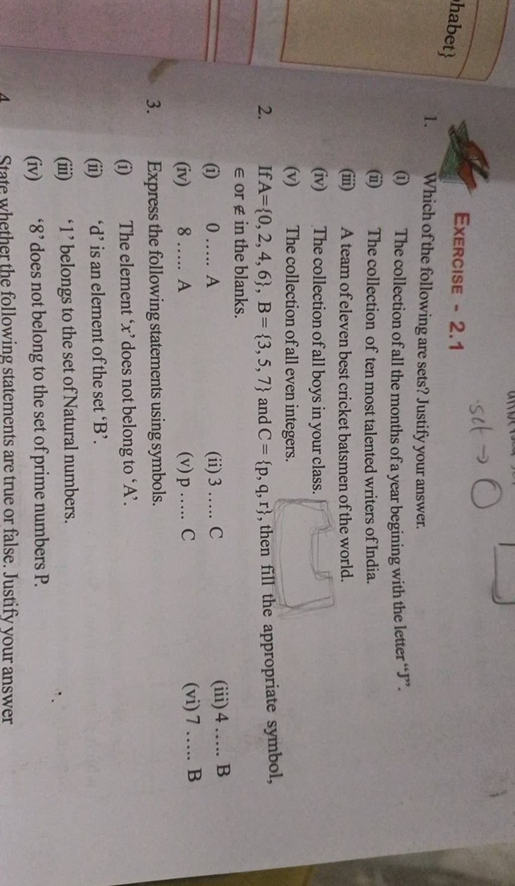Express The Following Statements Using Symbols Filo 