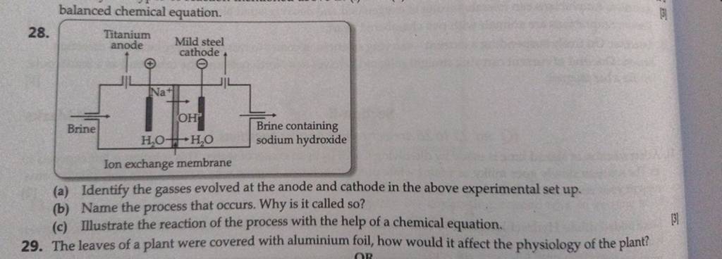 (a) Identify the gasses evolved at the anode and cathode in the above exp..