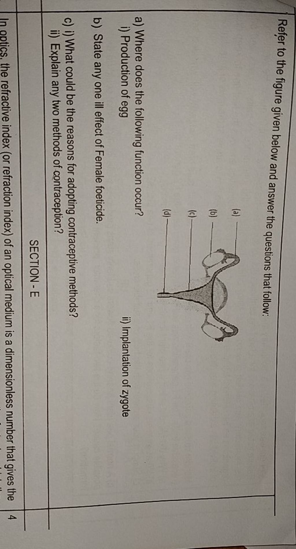 Refer to the figure given below and answer the questions that follow: a)