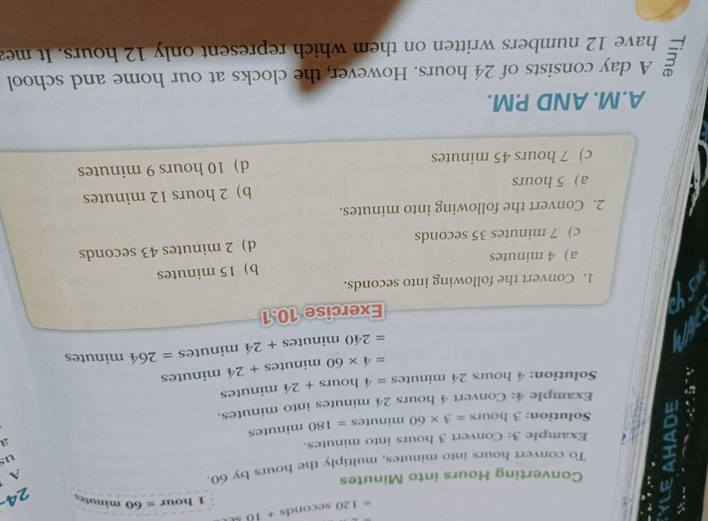 Converting Hours Into Minutes To Convert Hours Into Minutes Multiply The 