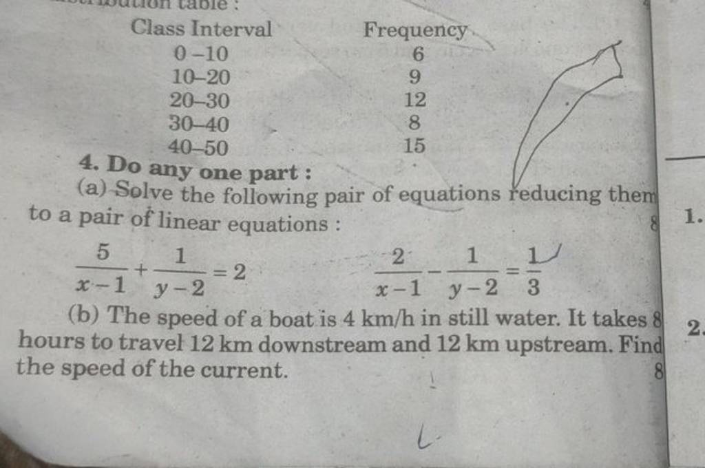 Class Interval Frequency 0−1010−2020−3030−4040−50 6912815 4. Do any one