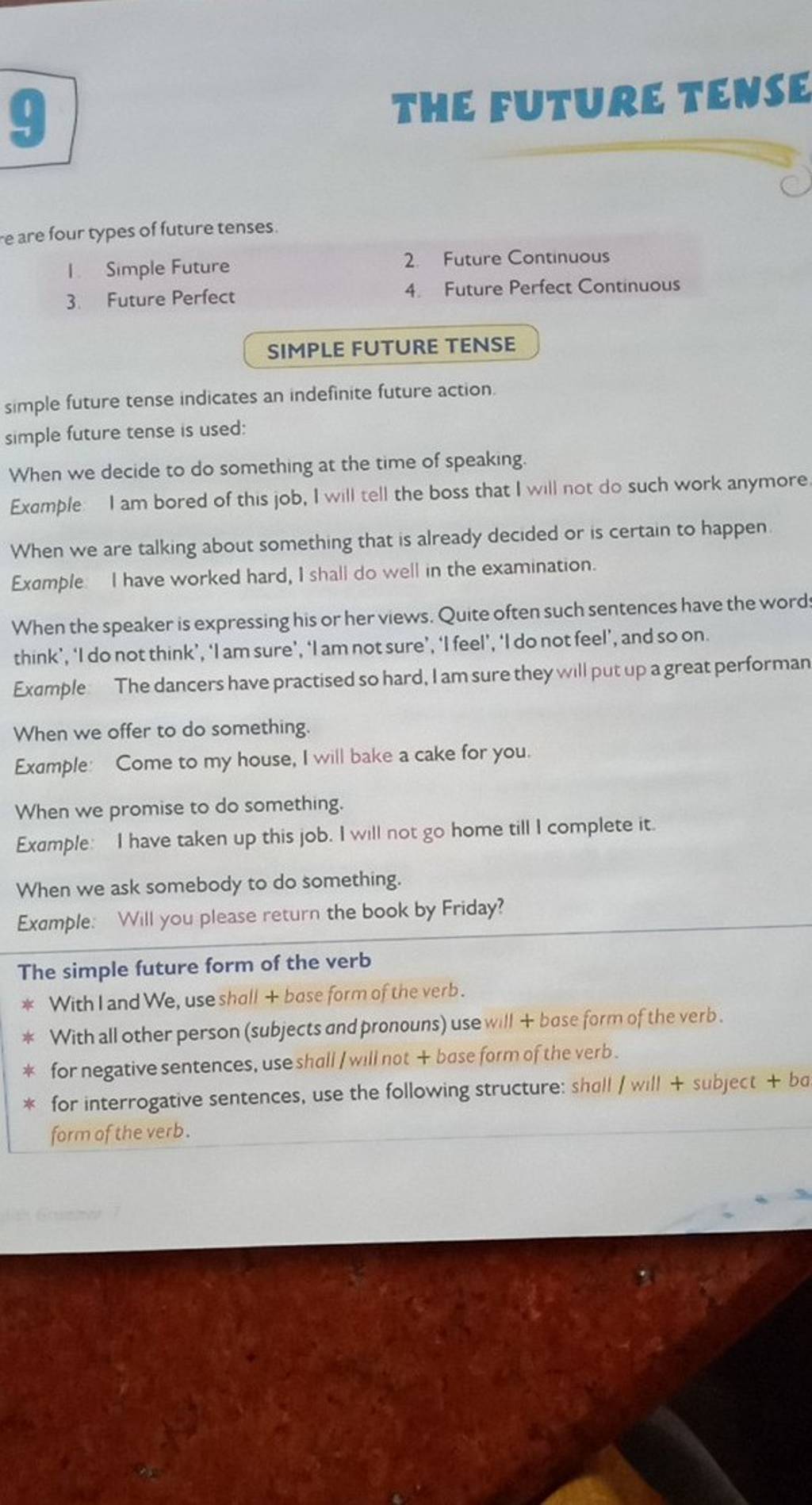 re are four types of future tenses. | Filo