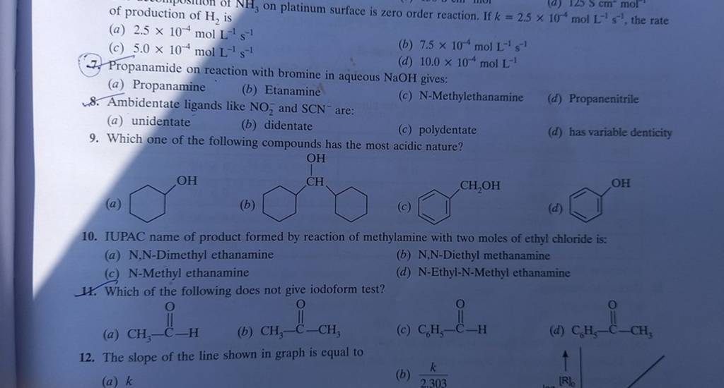 IUPAC name of product formed by reaction of methylamine with two moles of..