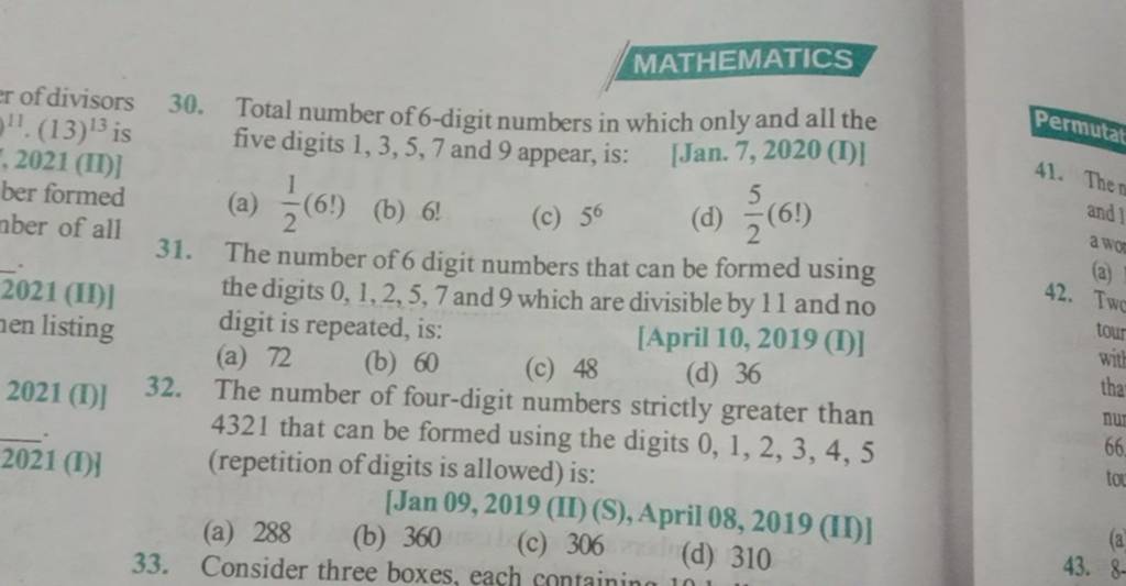 The number of 6 digit numbers that can be formed using the digits 0,1,2,5..
