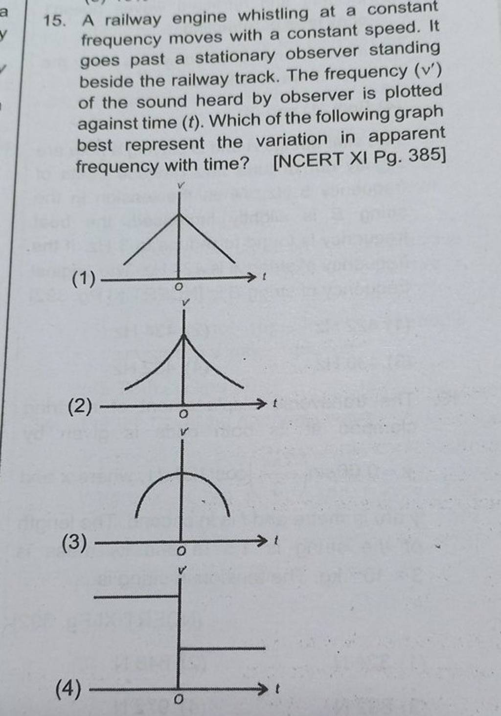 A railway engine whistling at a constant frequency moves with a constant