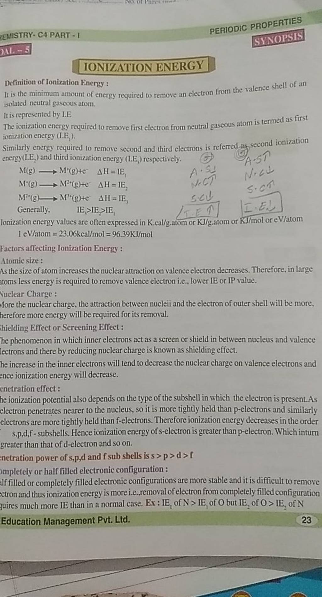 Ionization Energy Definition
