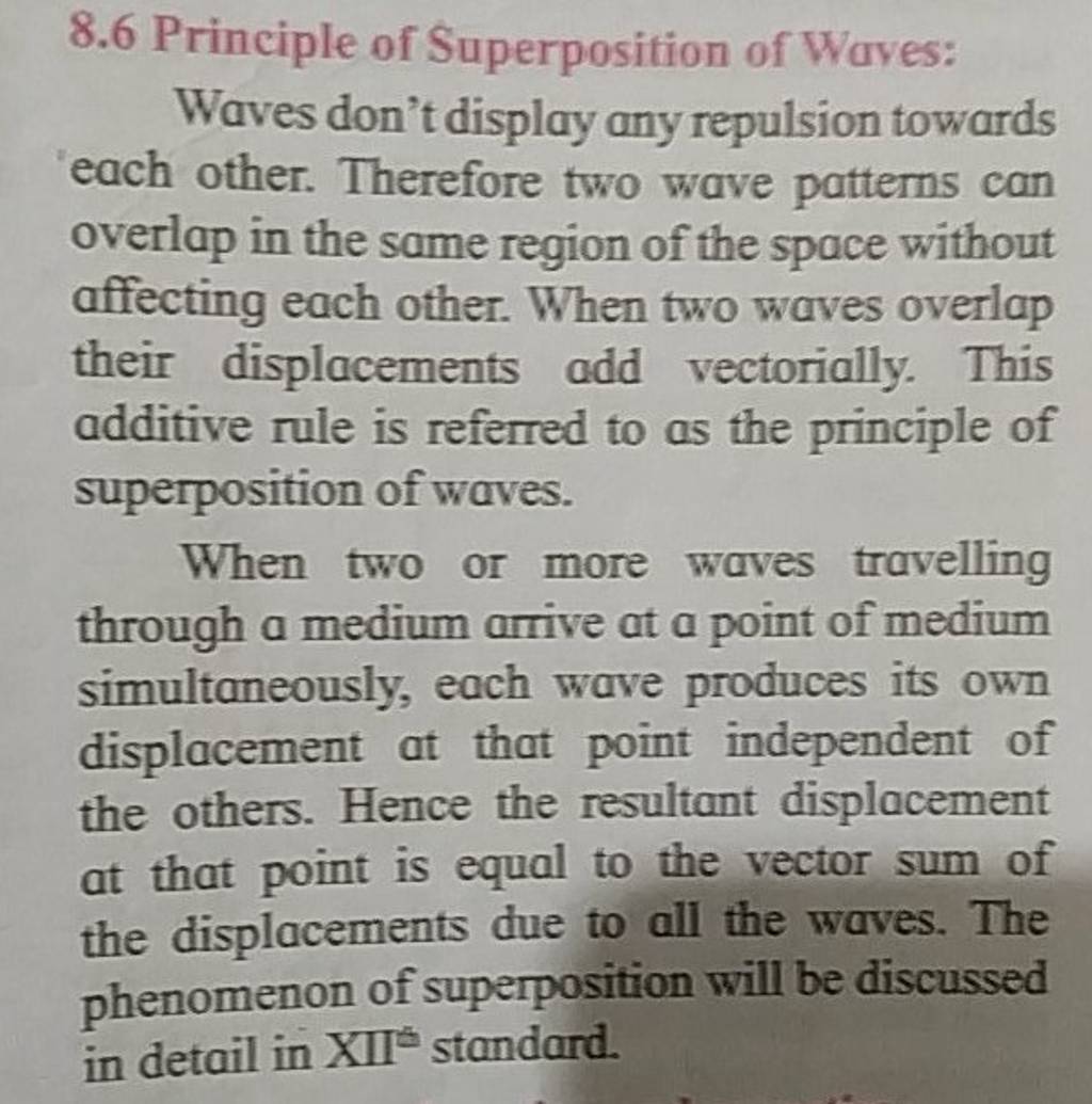 8 6 Principle Of Superposition Of Waves Waves Dont Display Any Repulsio