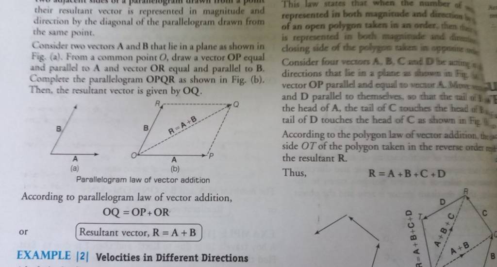 their resultant vector is represented in magnitude and direction by the d..
