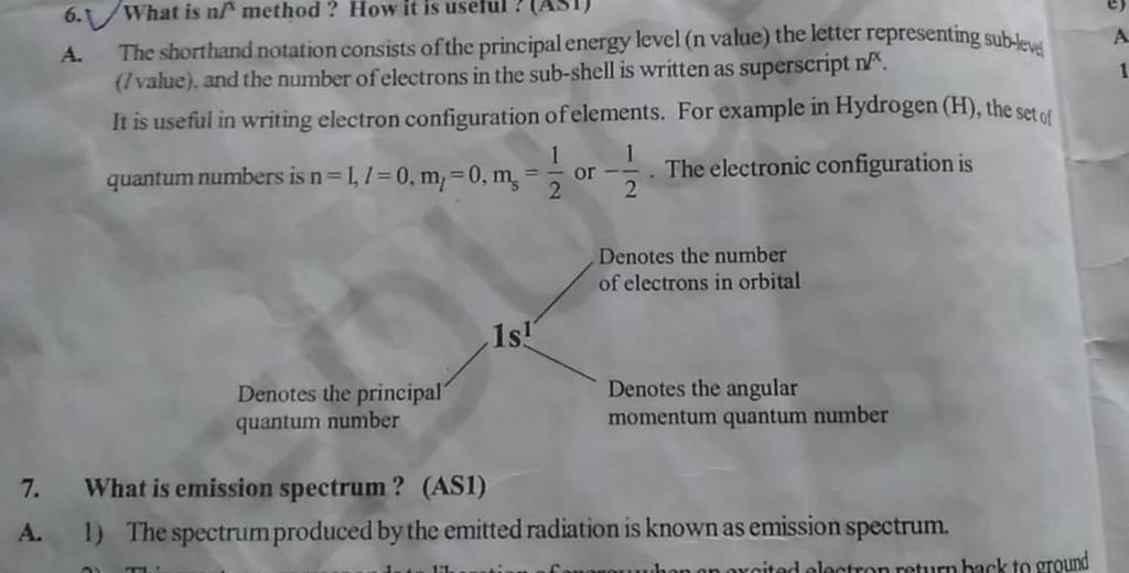 A The Shorthand Notation Consists Of The Principal Energy Level N Value