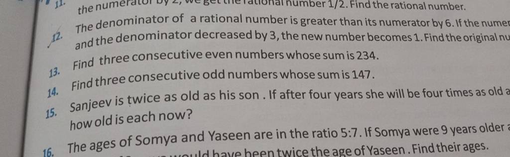 12 The Denominator Of A Rational Number Is Greater Than Its Numerator By